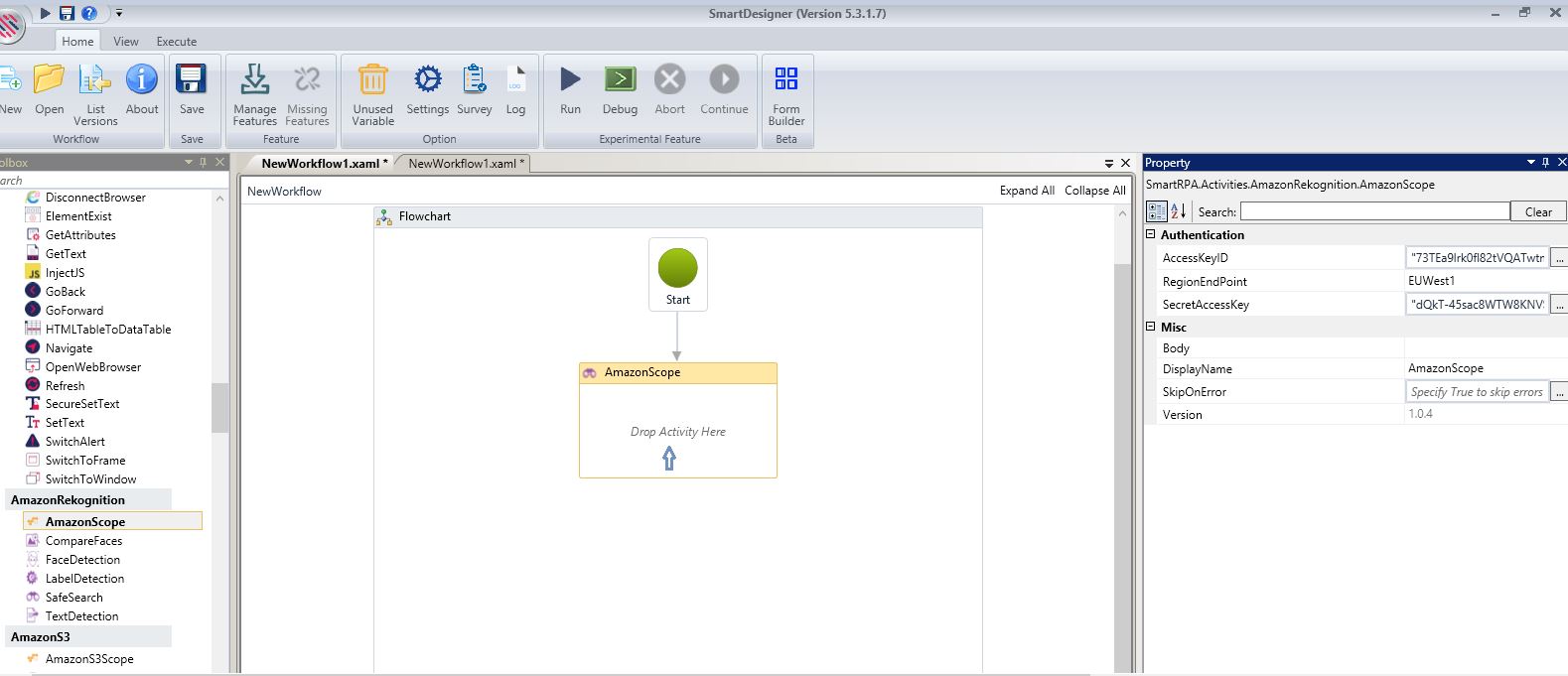 Amazon Rekognition - Amazon Scope | Robility Docs